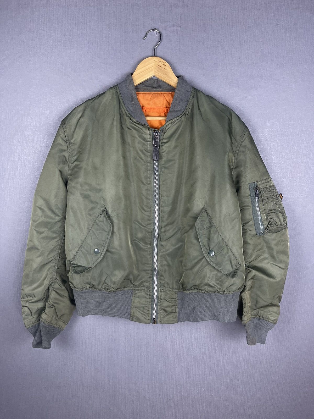 Vintage ALPHA INDUSTRIES VINTAGE Type Ma-1 Reversible Bomber Jacket | Grailed