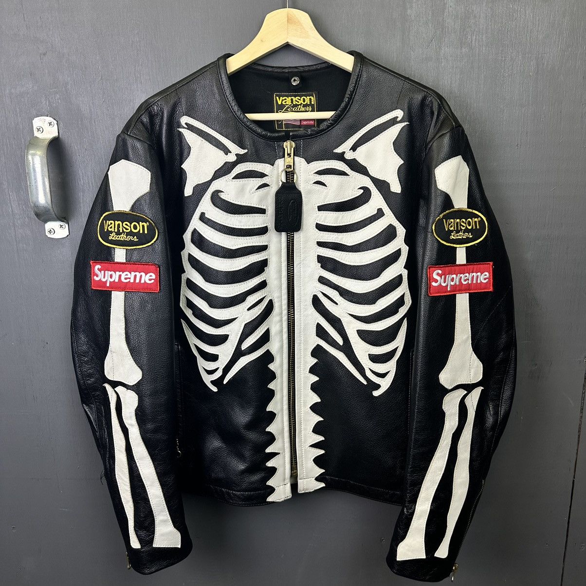 Supreme × Vanson Leathers Supreme Vanson Skeleton Leather Jacket | Grailed