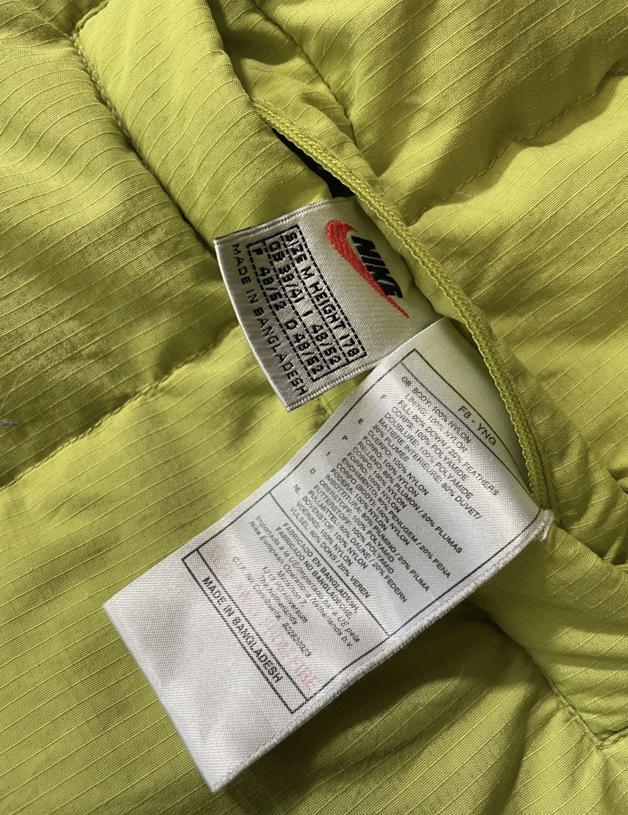 Nike × Vintage 💚GREEN 💚 90s RARE reversible Spell out Nike Puffer Jacket | Grailed