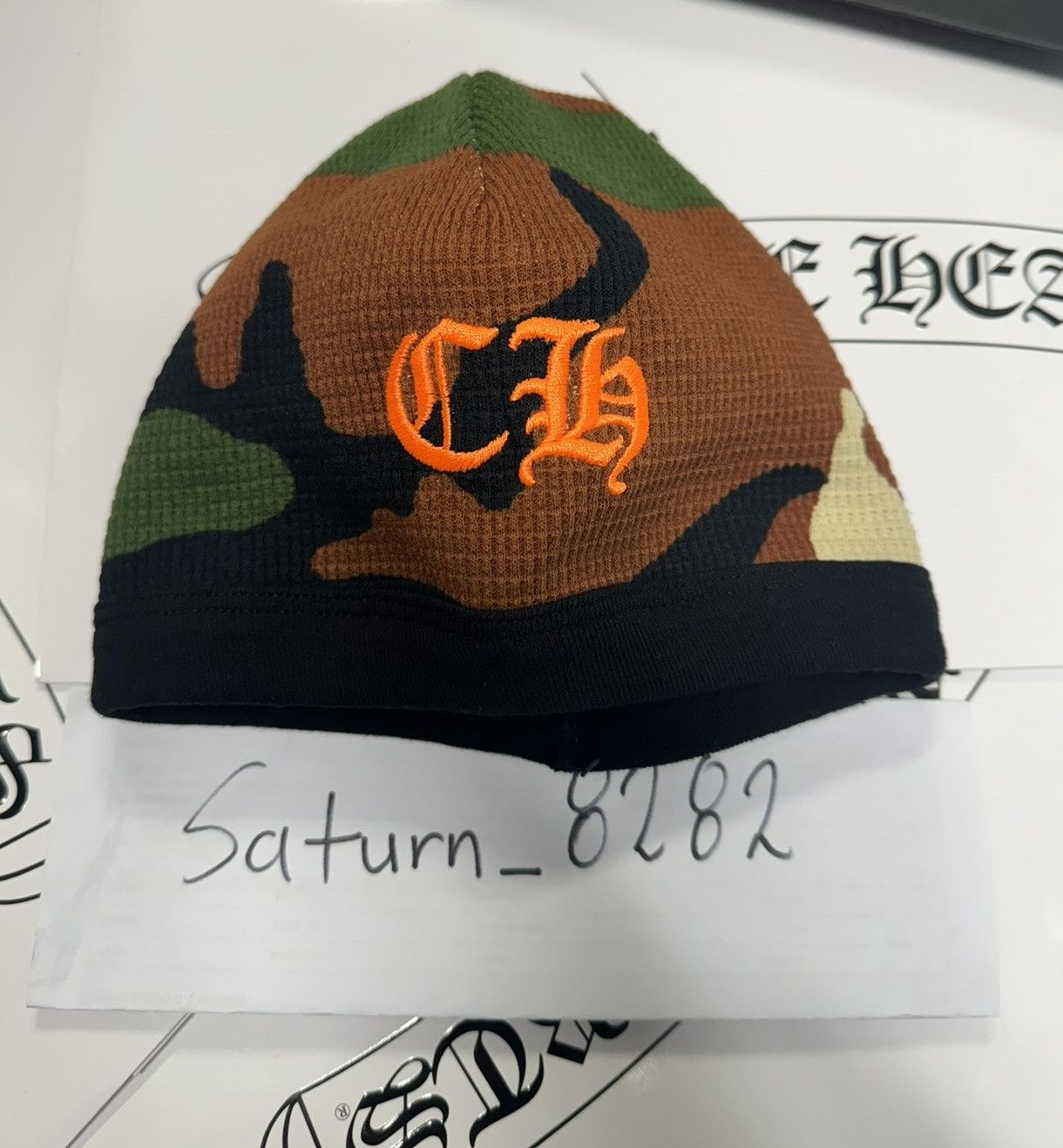 Chrome Hearts × Matty Boy Chrome hearts Matty boy ch logo camo beanie ...