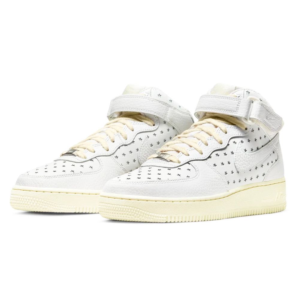Nike Nike Air Force 1 Mid 'Cut Out Stars' Triple White | Grailed