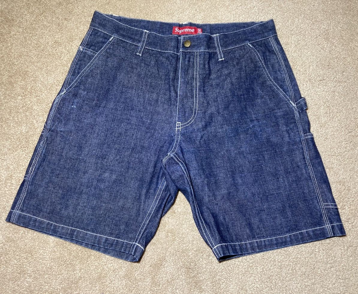 Supreme Supreme Denim Contrast Stitch Painter Shorts 30 MFG Vintage ...