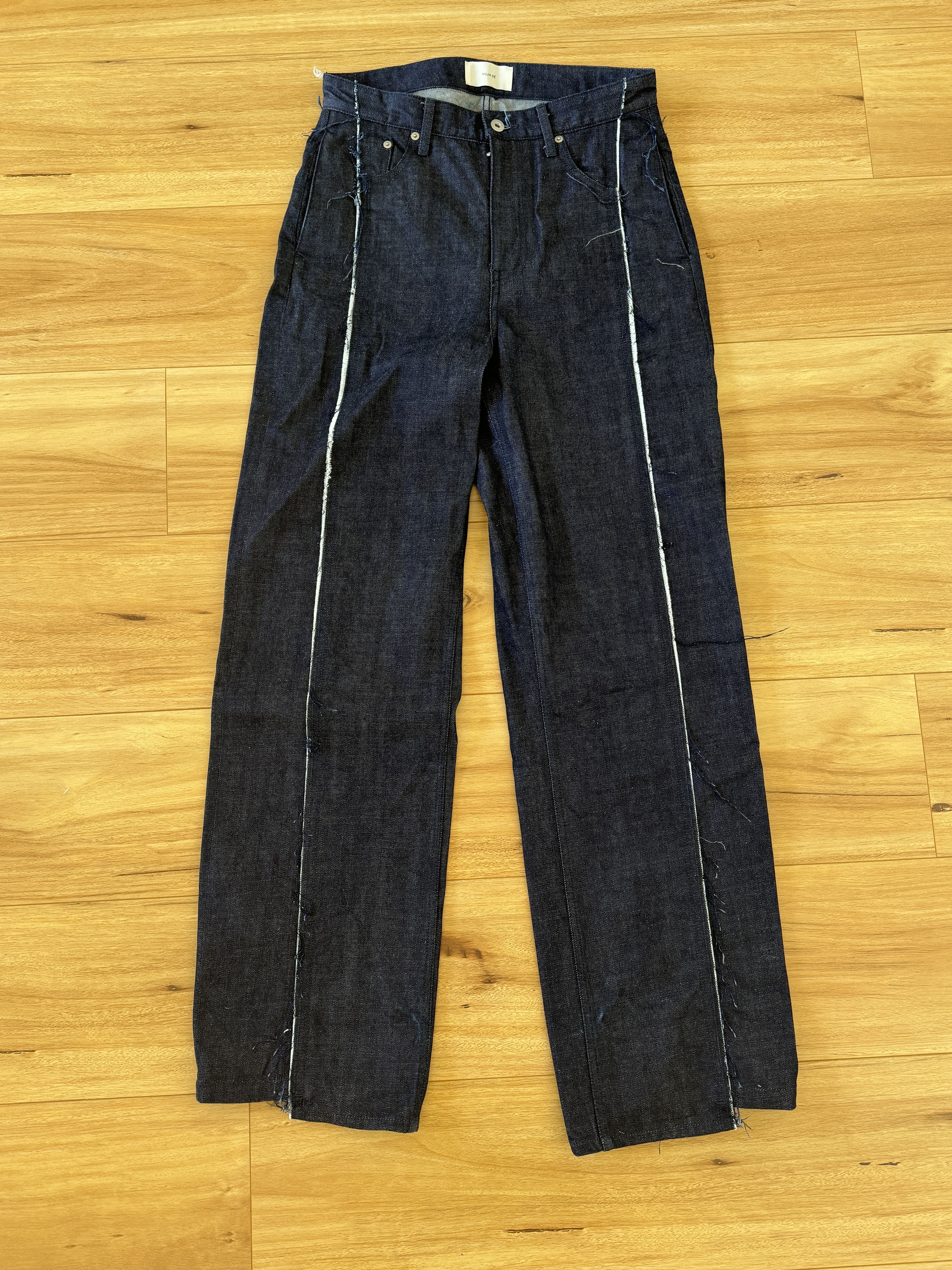 Vuja De Vuja De AMALIA STRAIGHT-LEG RAW DENIM IN INDIGO | Grailed