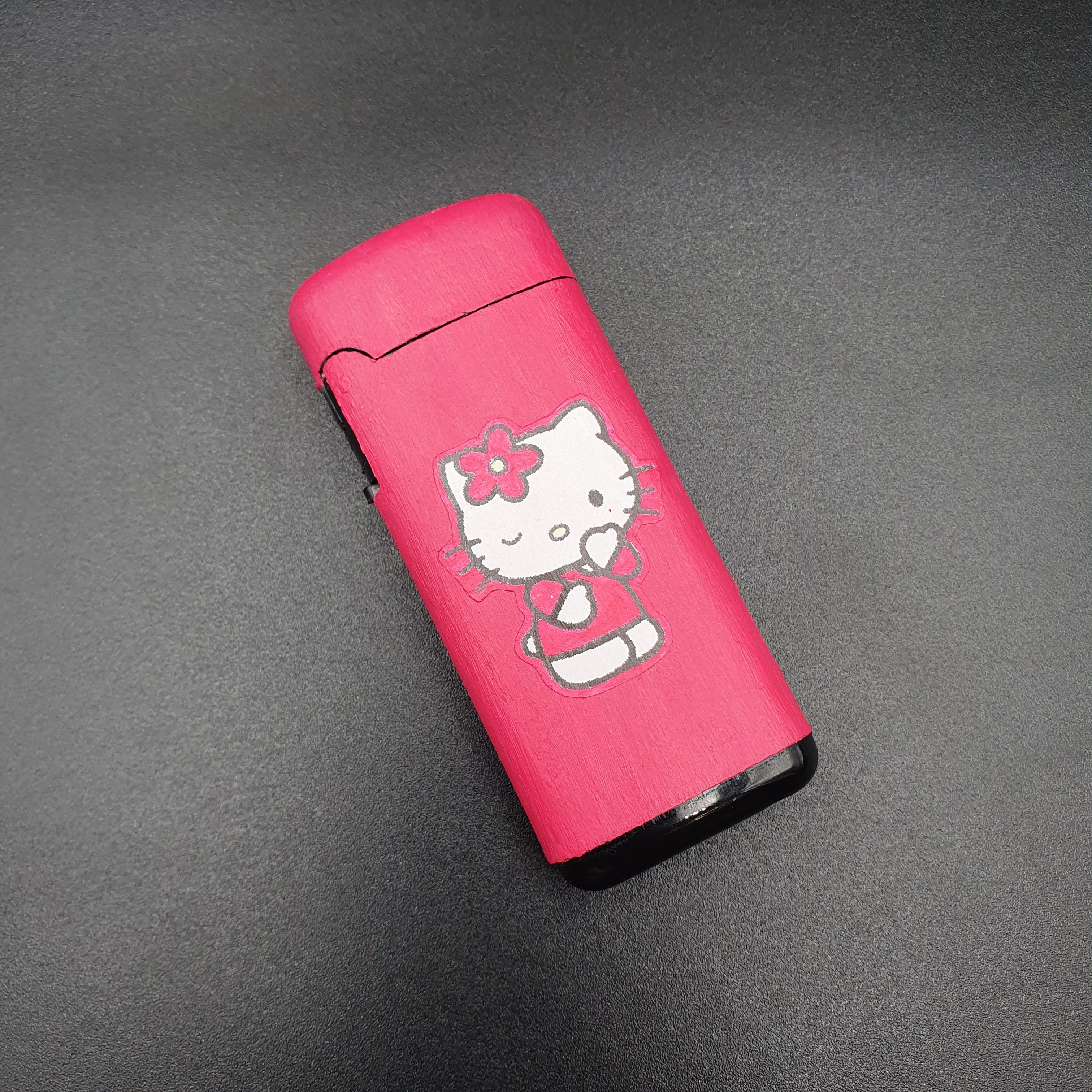 Handmade × Pink y2k Handmade Hello Kitty lighter Japan style | Grailed