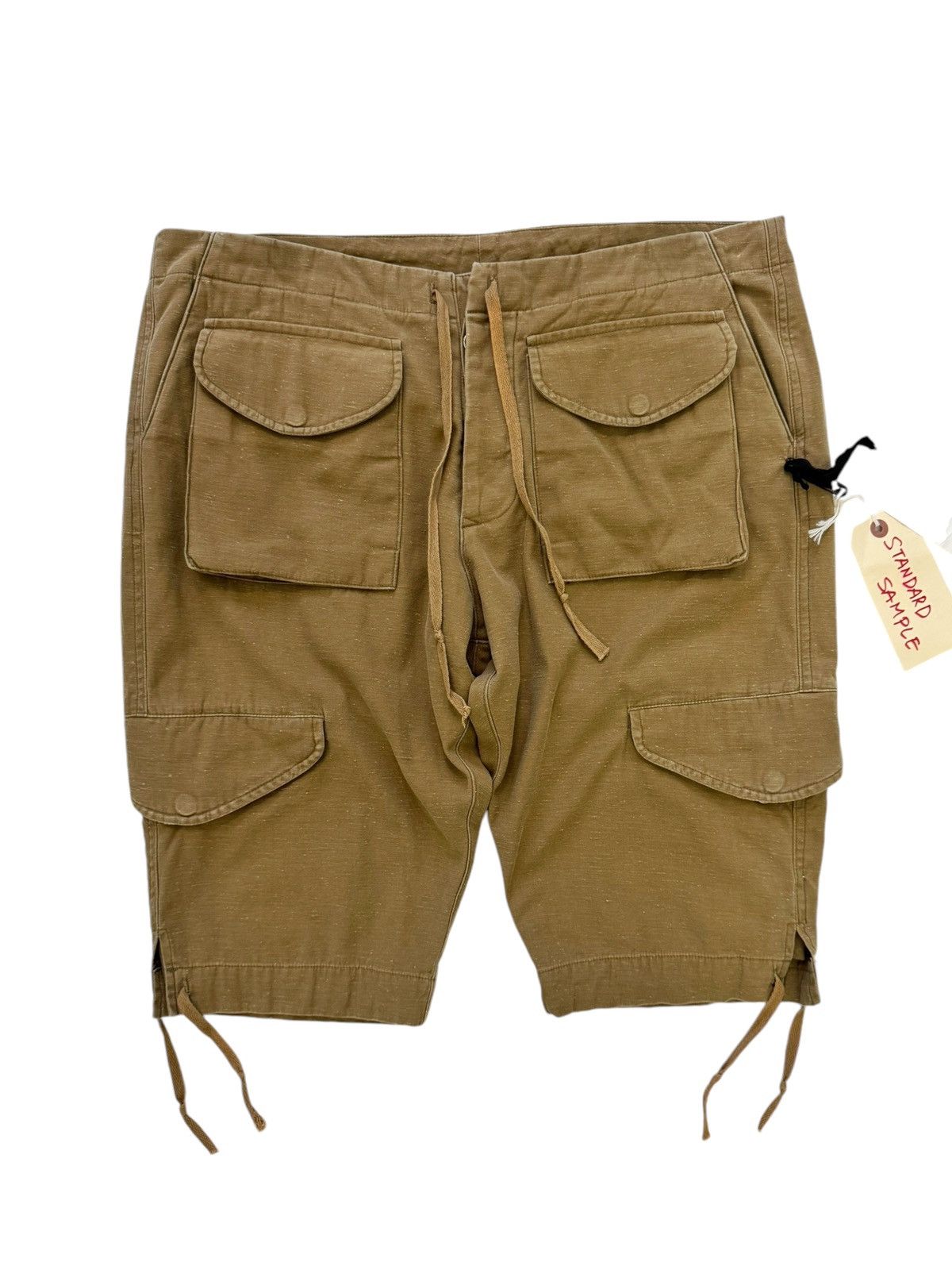 Greg Lauren Sample Tan Baker Cargo Short | Grailed