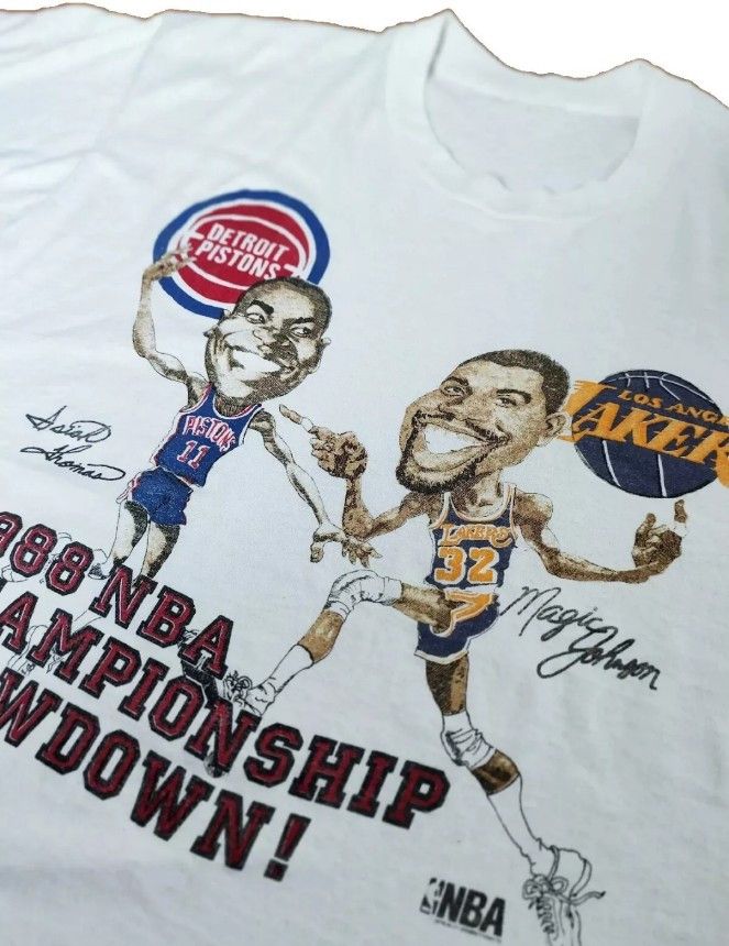 NBA × Vintage Mega Rare Vintage 1988 NBA Champion Caricature T-shirt ...