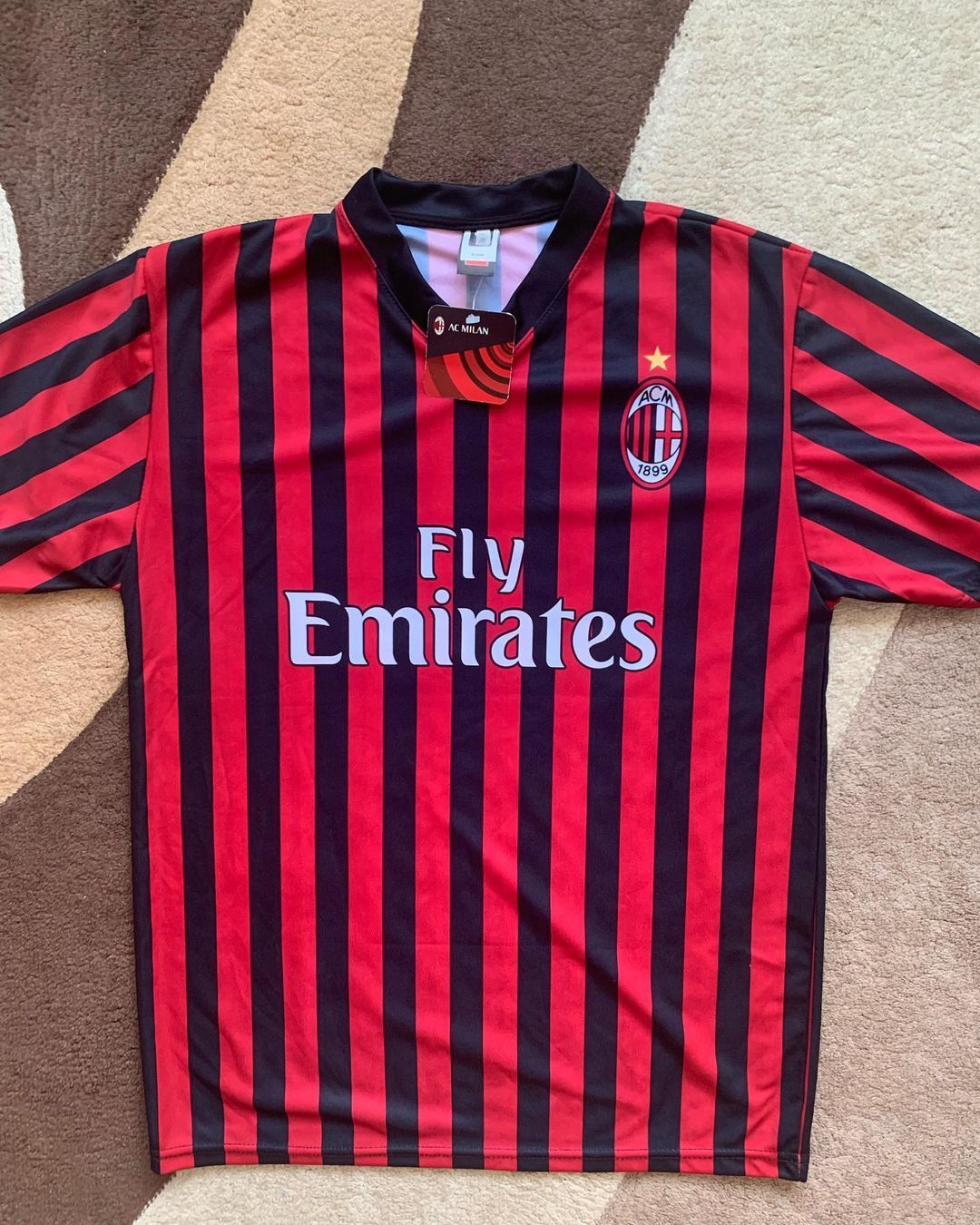 Vintage AC Milan home kit stripe Jersey Emirates Fly Better bloke | Grailed