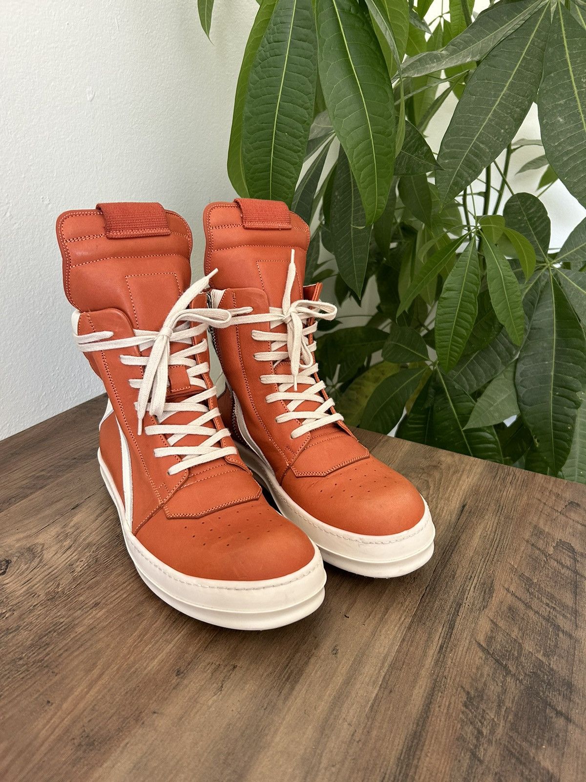 Rick Owens 2016 Papaya Geobaskets | Grailed