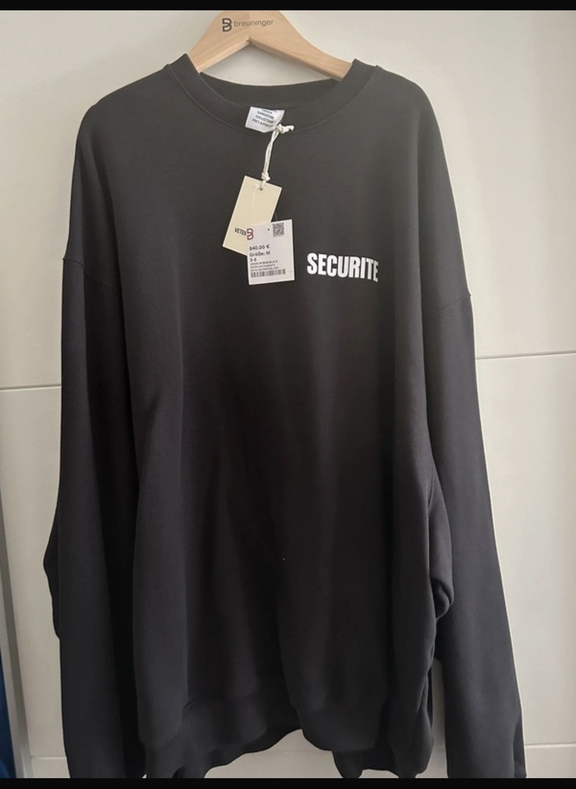 Vetements Security Sweater Vetements (Exclusive Edition) - with tags ...