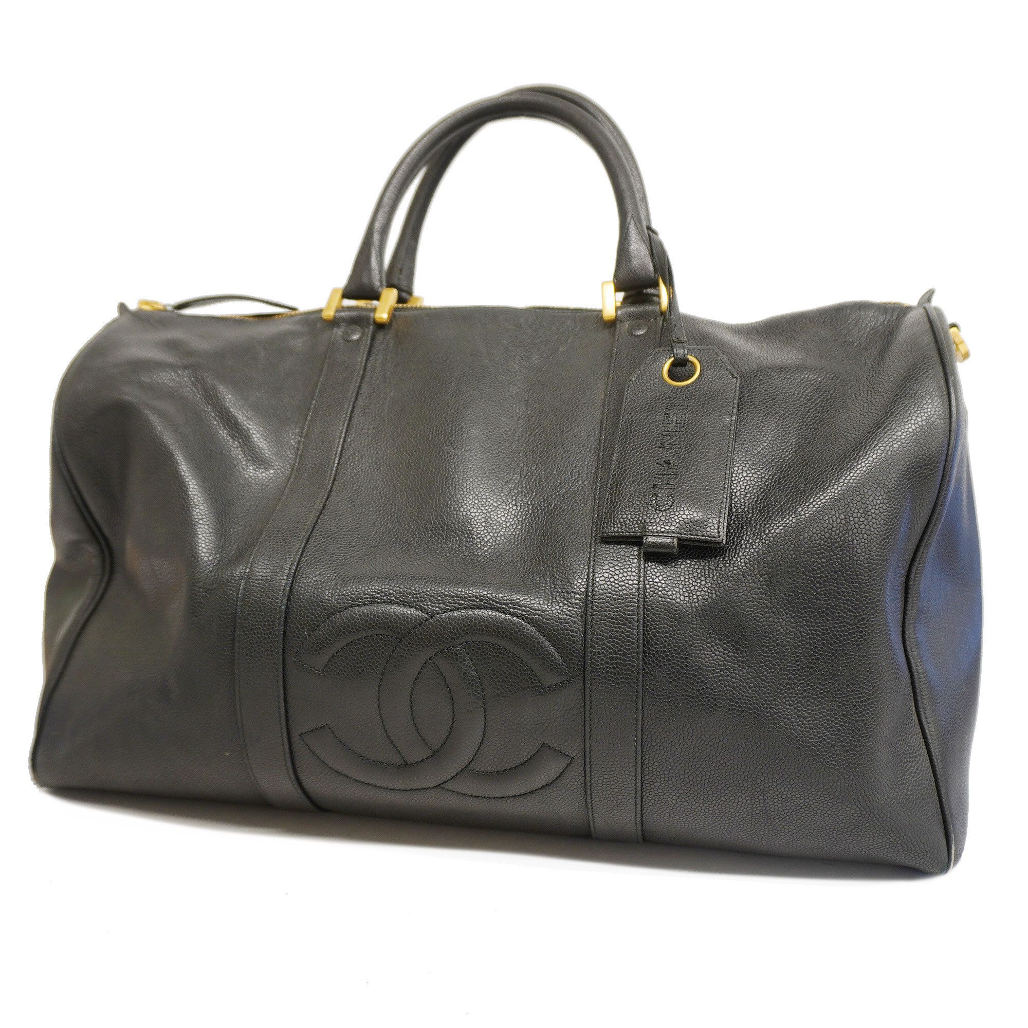 Chanel Auth Chanel Boston Bag Caviar Leather Black | Grailed