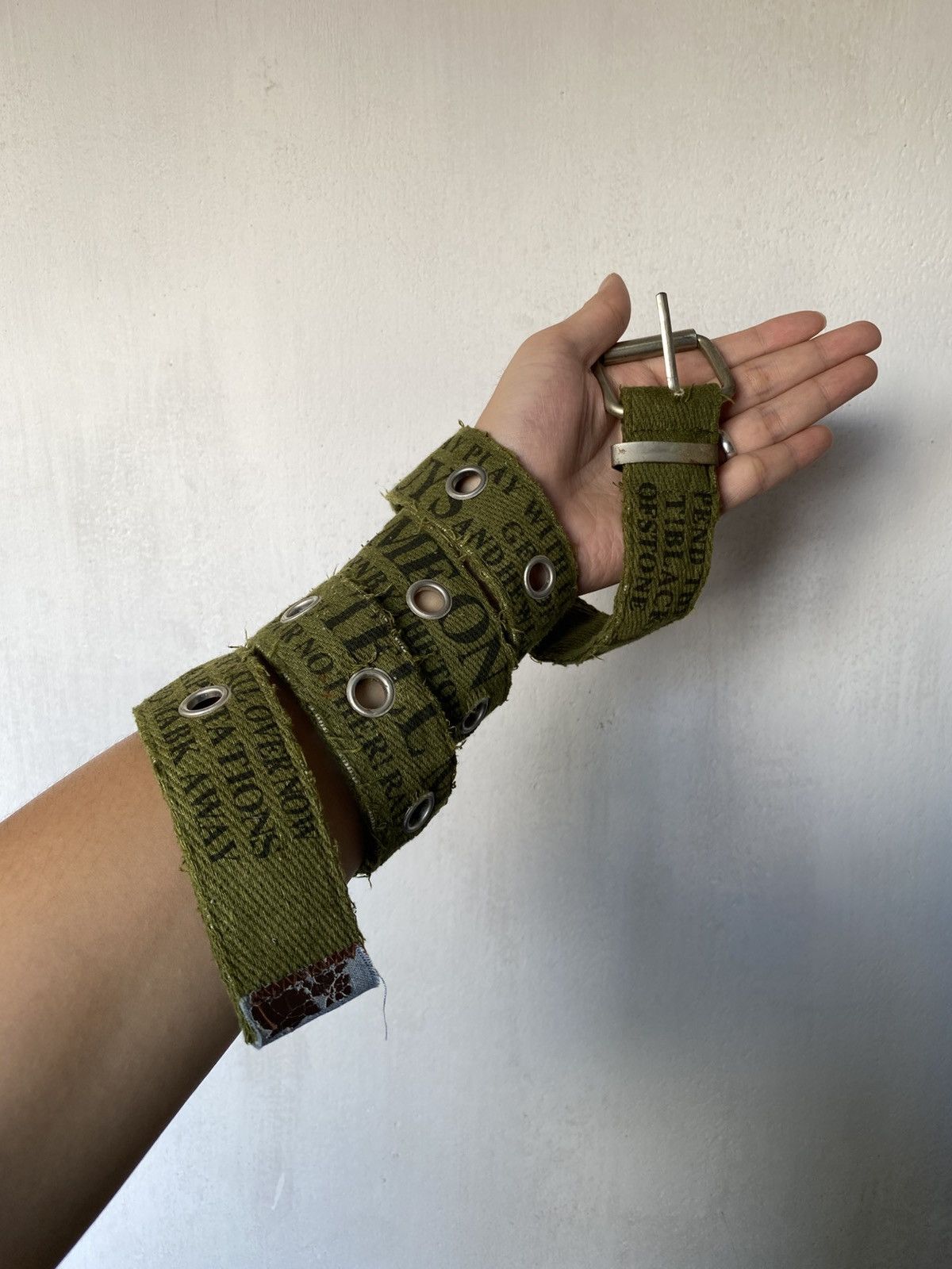 If Six Was Nine Vintage Y2K Style Poem Opium Distressed Canvas Belt ...