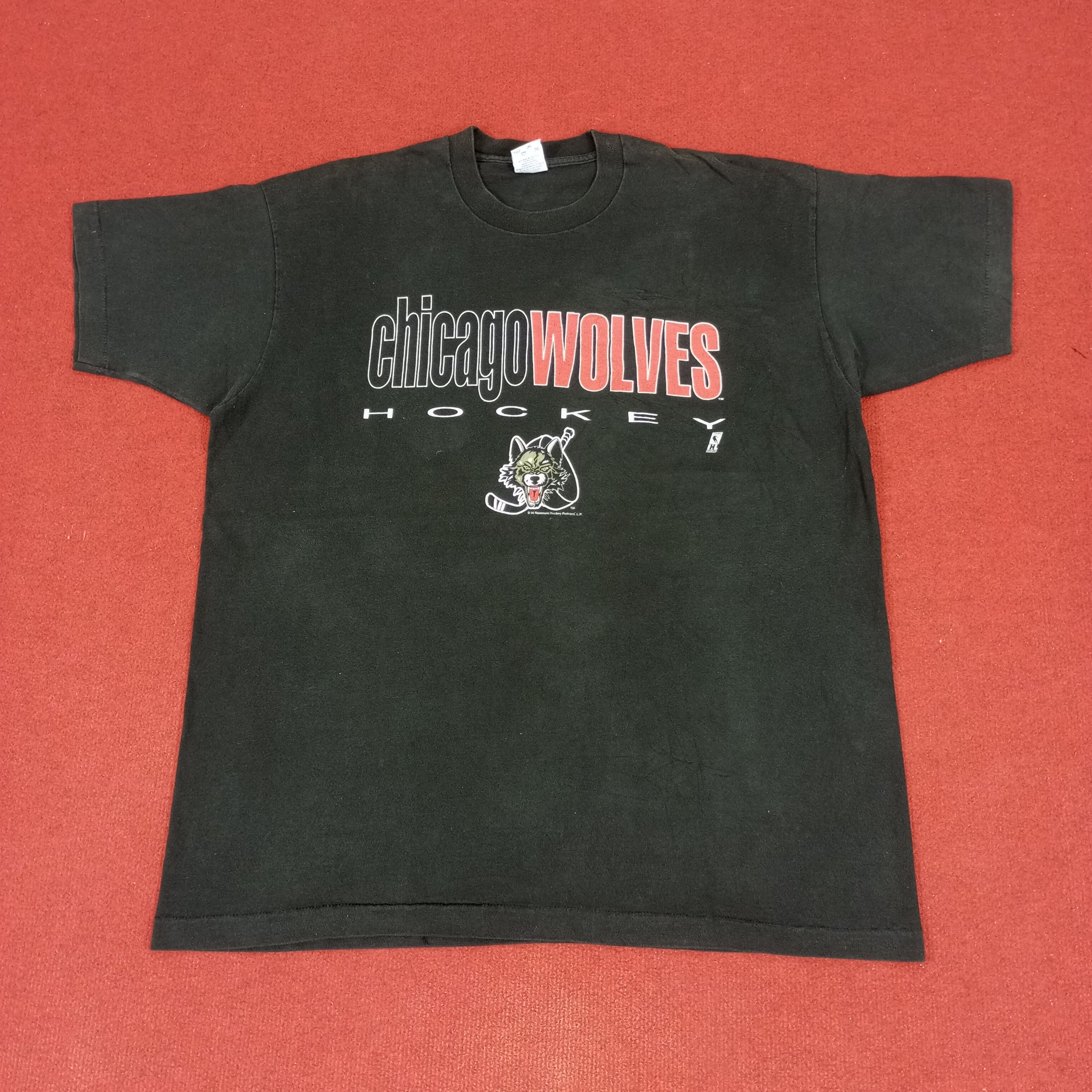 Vintage Chicago Wolves Hookey NHL Ice Hockey Team Vintage Tshirt | Grailed