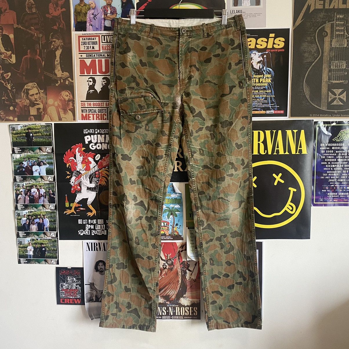 Camo × Military × Vintage Vintage Army Camauflage 5 Pocket Pants | Grailed