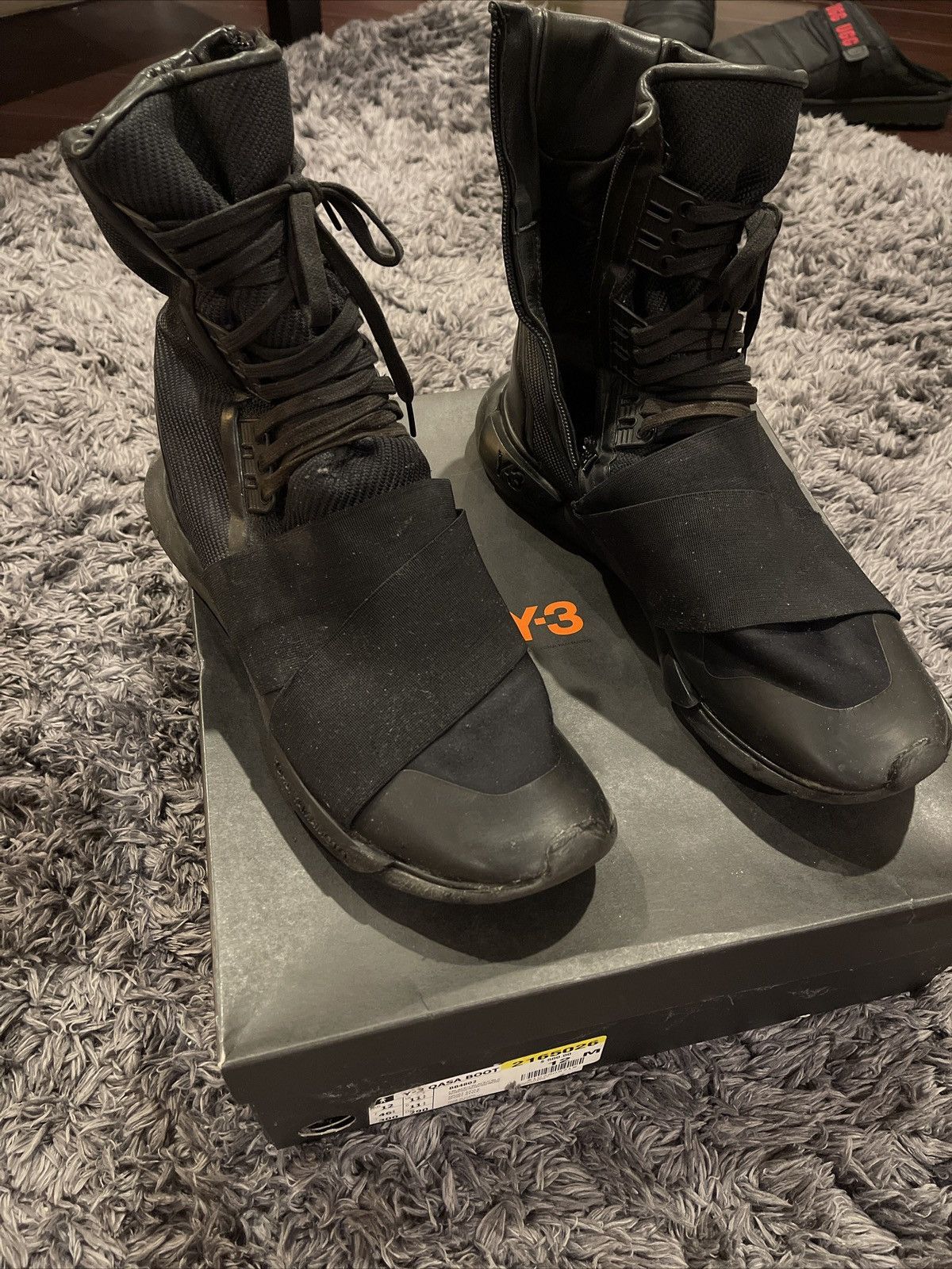 Y-3 Y-3 Yohji Yamomoto Qasa High Boots 12US Black READ DESCRIPT! | Grailed