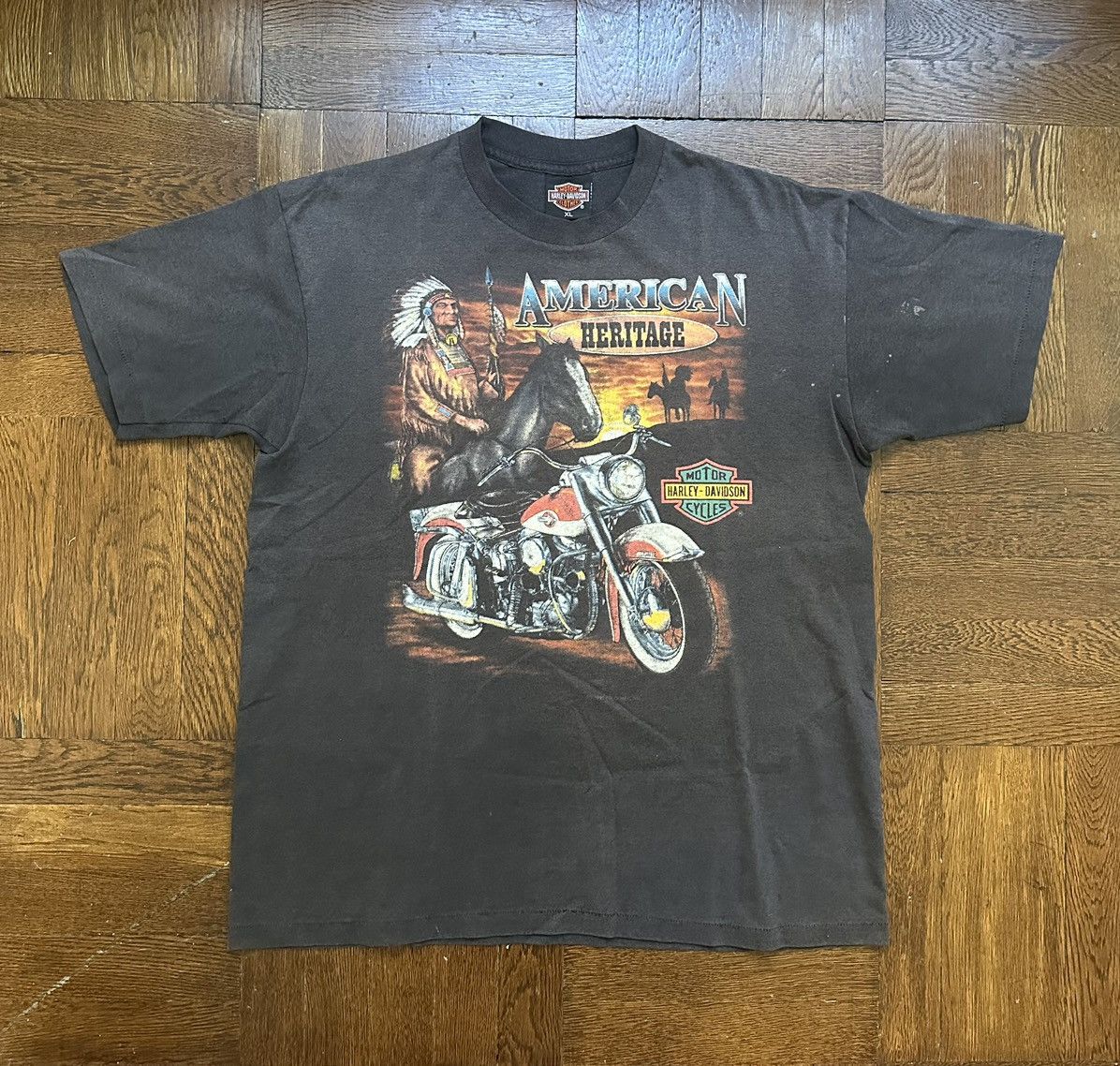 Harley Davidson × Streetwear × Vintage Vintage 1991 Harley Davidson American Heritage Chief T ...