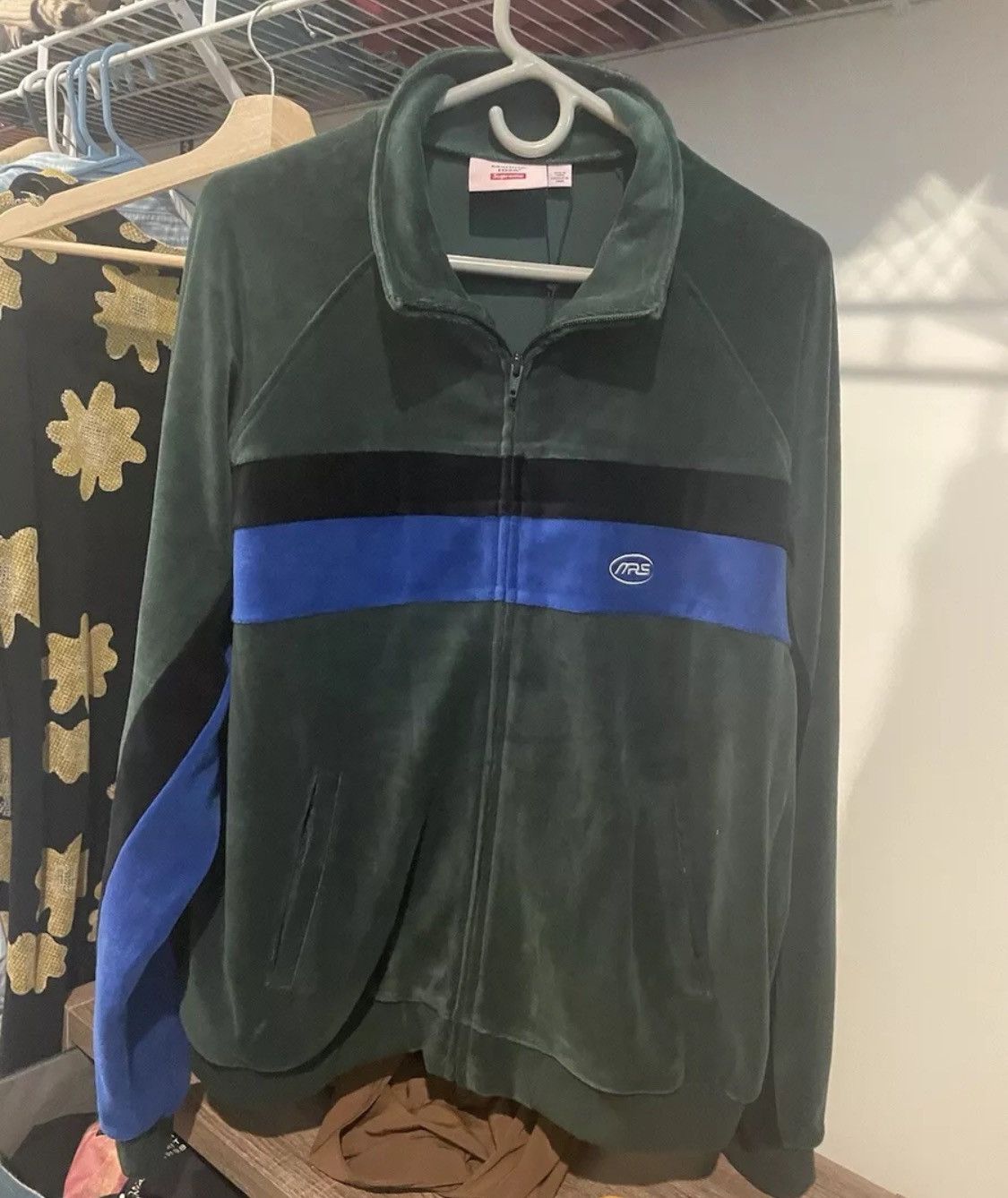 Supreme Supreme x Martine Rose Velour Track Jacket 'Green' | Grailed