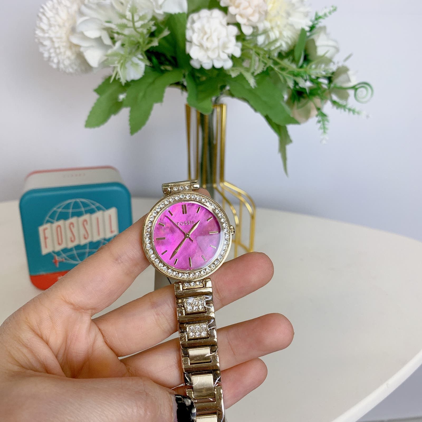 Fossil Fossil BQ3943 Karli Three-Hand Gold-Tone Stainless Watch | Grailed