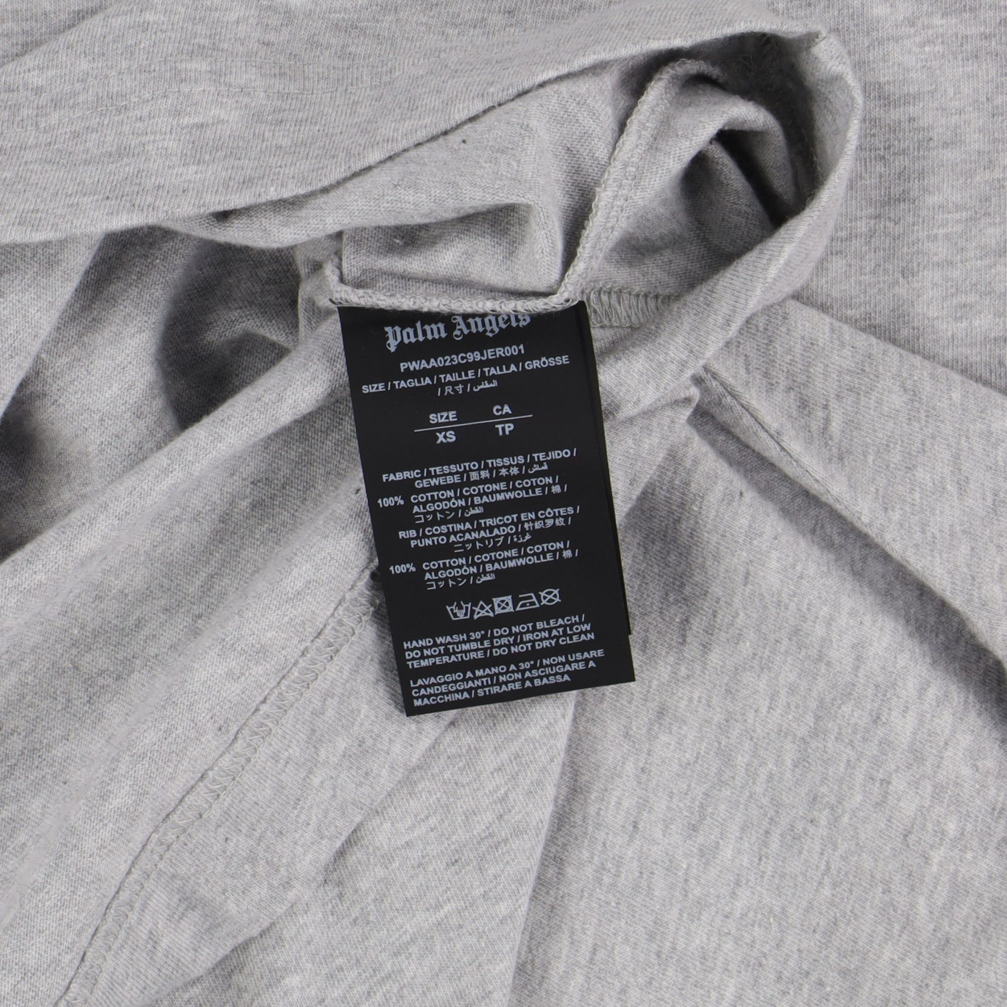 Palm Angels Grey Classic Logo Oversized T-shirt | Grailed