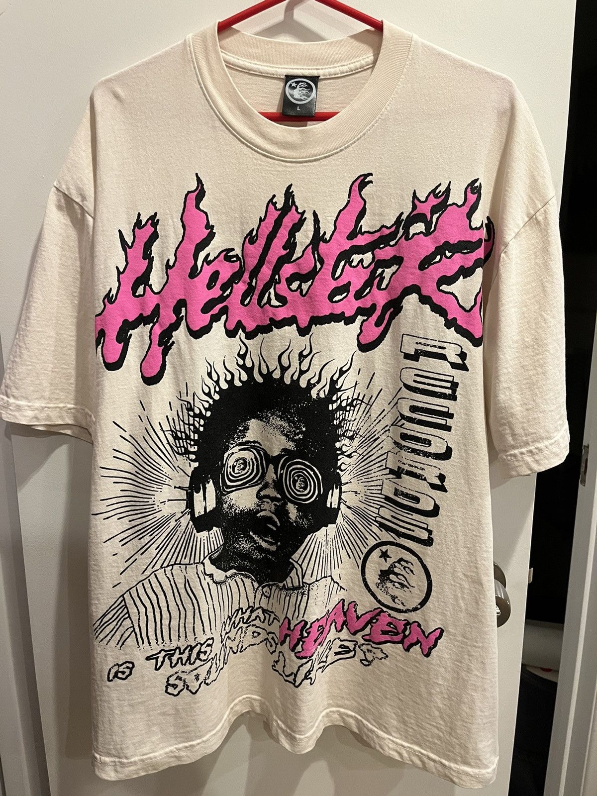 HELLSTAR Hellstar studios “Heaven sounds like” cream/pink | Grailed