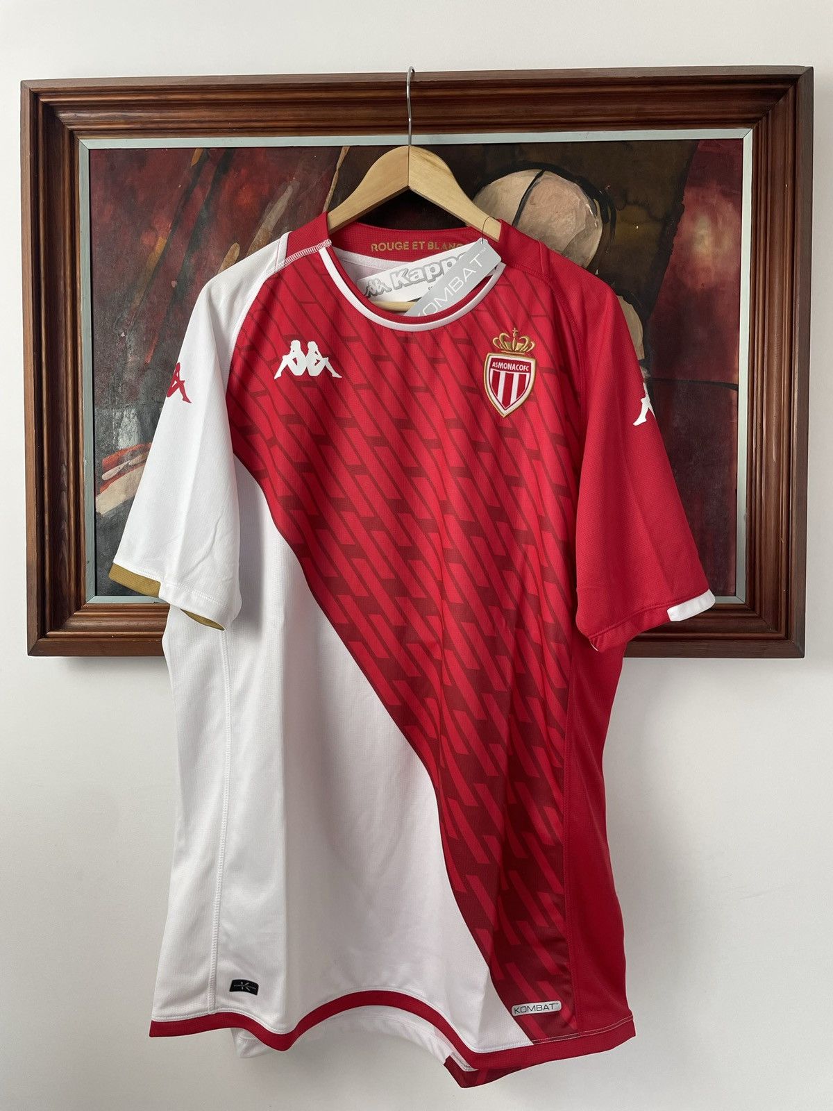 Kappa AS Monaco 2023-2024 Home Jersey Kappa Soccer Football Rare | Grailed
