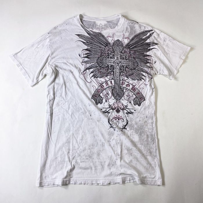Ed Hardy Y2K Xzavier Clothing Cross Wing Shirt | Grailed