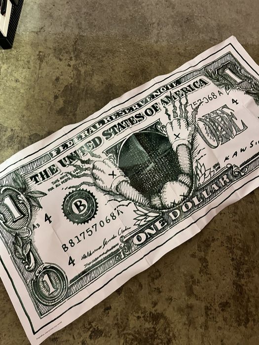 Original Fake KAWS x Original Fake Dollar Bill Poster | Grailed