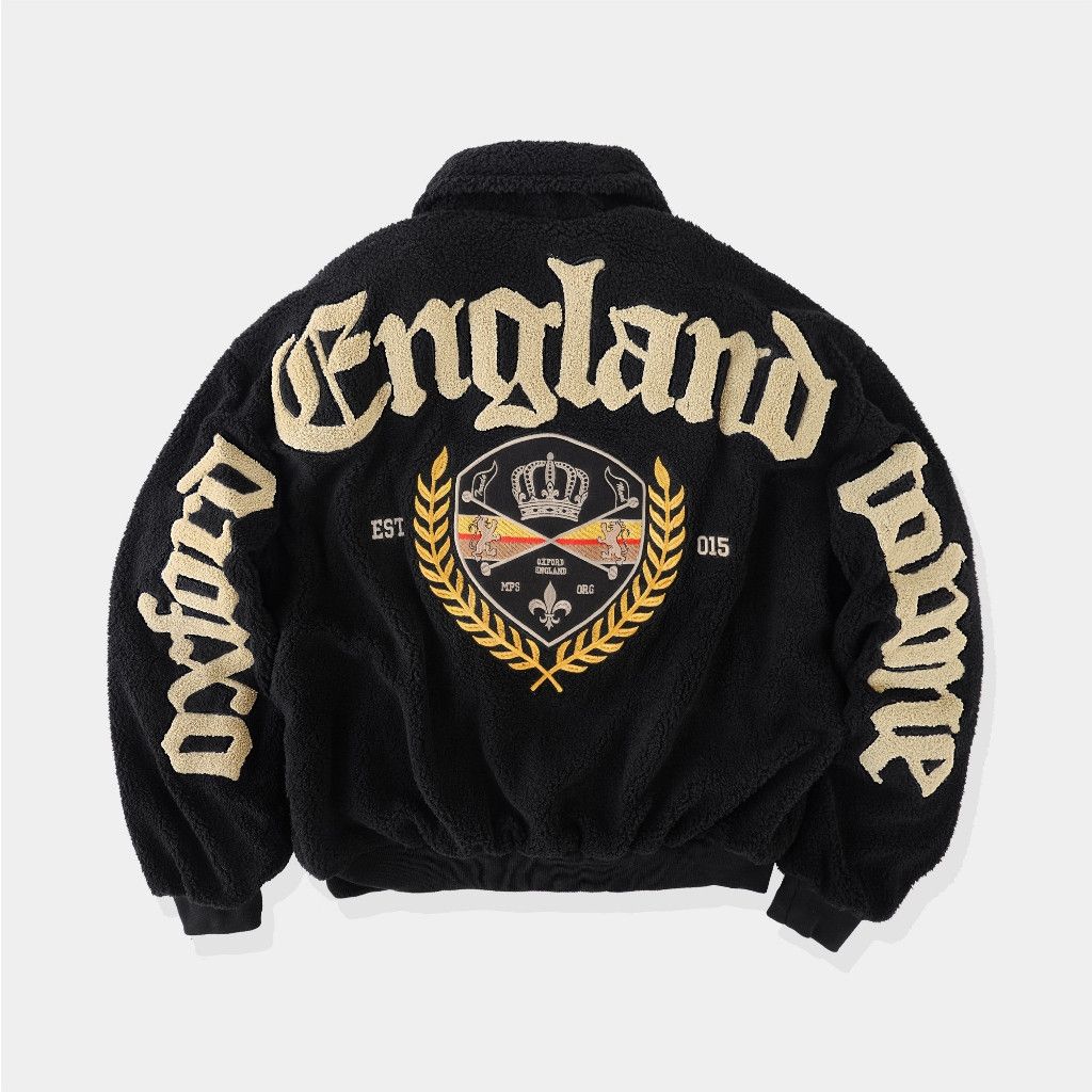 Bomber Jacket × Varsity Jacket 💥Offers💥 SHERPA JACKET - ENGLAND ...