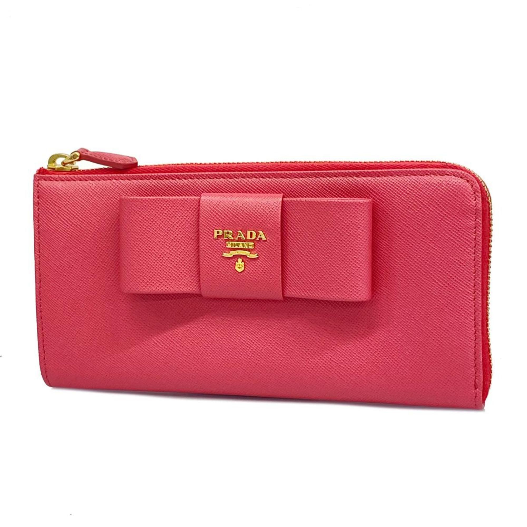 Prada Prada long wallet in saffiano leather, pink, for women | Grailed