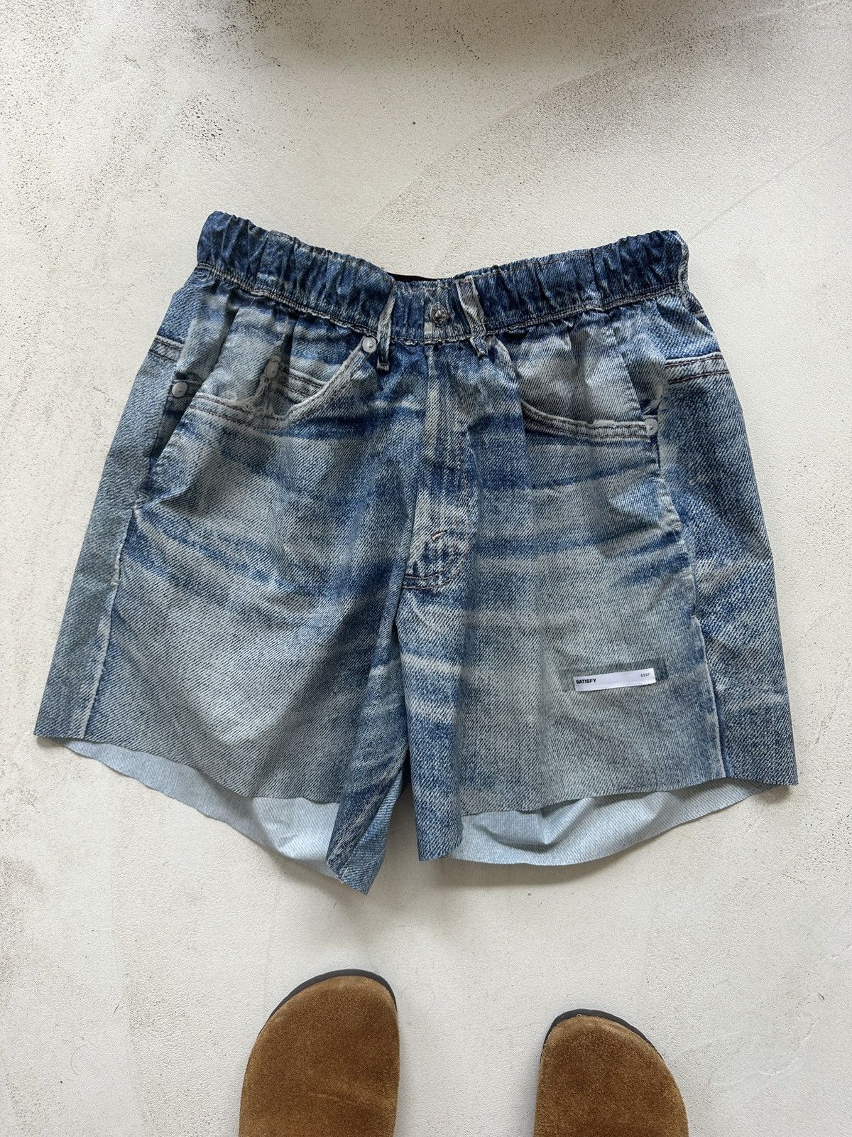 Satisfy Digital Denim shorts SATISFY RUNNING | Grailed