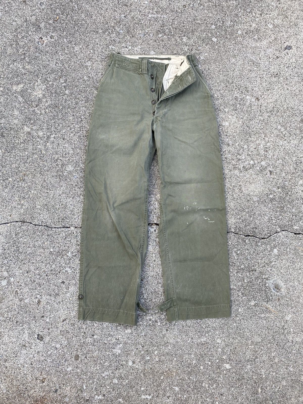 Made In Usa × Vintage Vintage 40s WW2 M-1943 M43 Field Trousers | Grailed