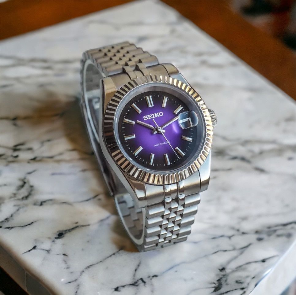 Japanese Brand × Seiko × Watch Seiko Mod Datejust Purple Dial 36mm ...