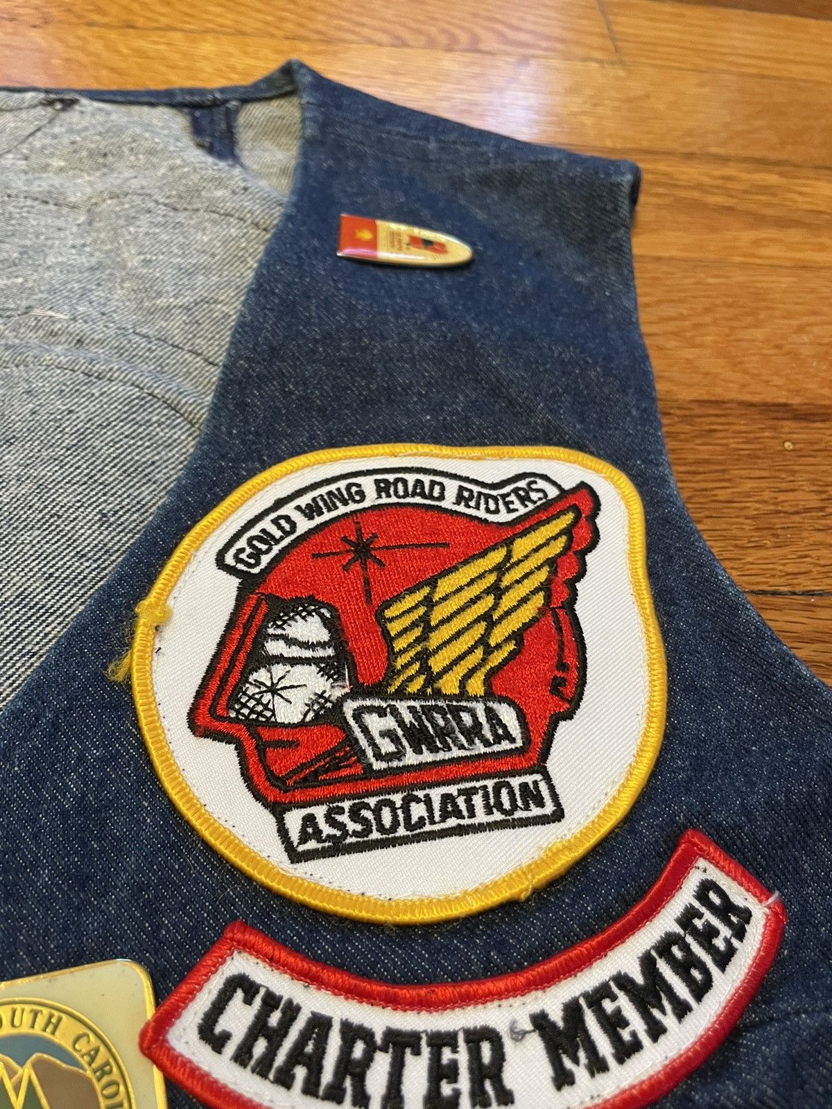 Biker Denim × Vintage Vtg 90s Gold Wing Road Riders Biker Gang Patches ...