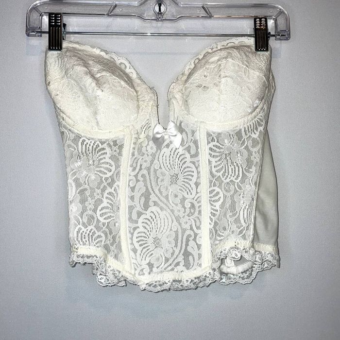 Other Vintage Jezebel 1960s Ivory/Cream Bustier Corset Top 36B | Grailed