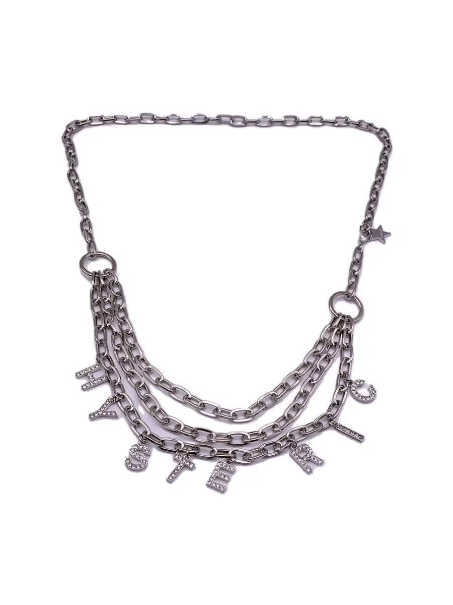 Hysteric Glamour Multi Chain Logo Necklace | Grailed