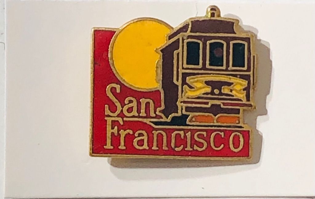 Vintage San Francisco Vintage Enamel Lapel Pin Cable Car Streetcar ...