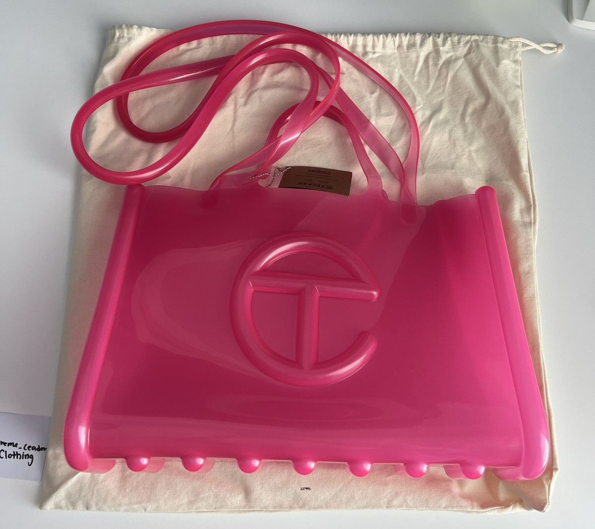 Melissa × Telfar Melissa x Telfar Large Jelly Shopper - Clear Pink ...