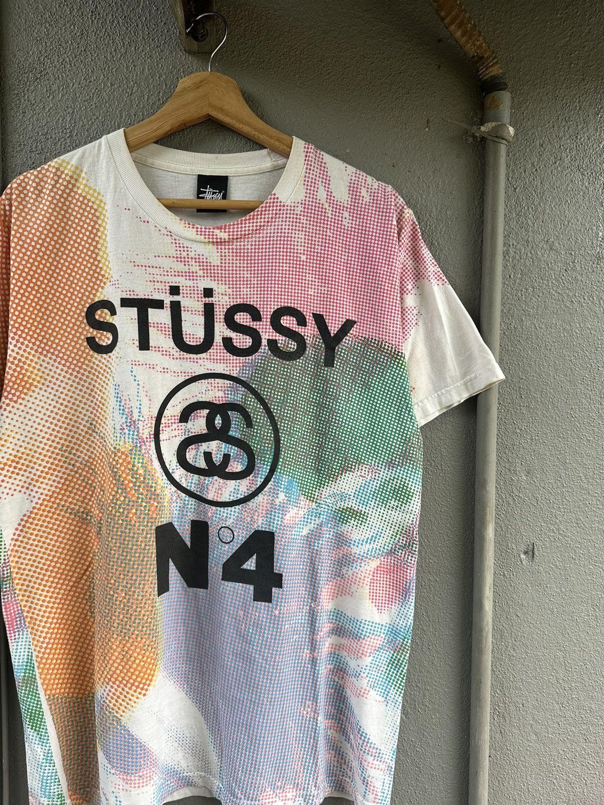 Streetwear × Stussy × Vintage Vintage Stussy N4 Allover print Rare ...