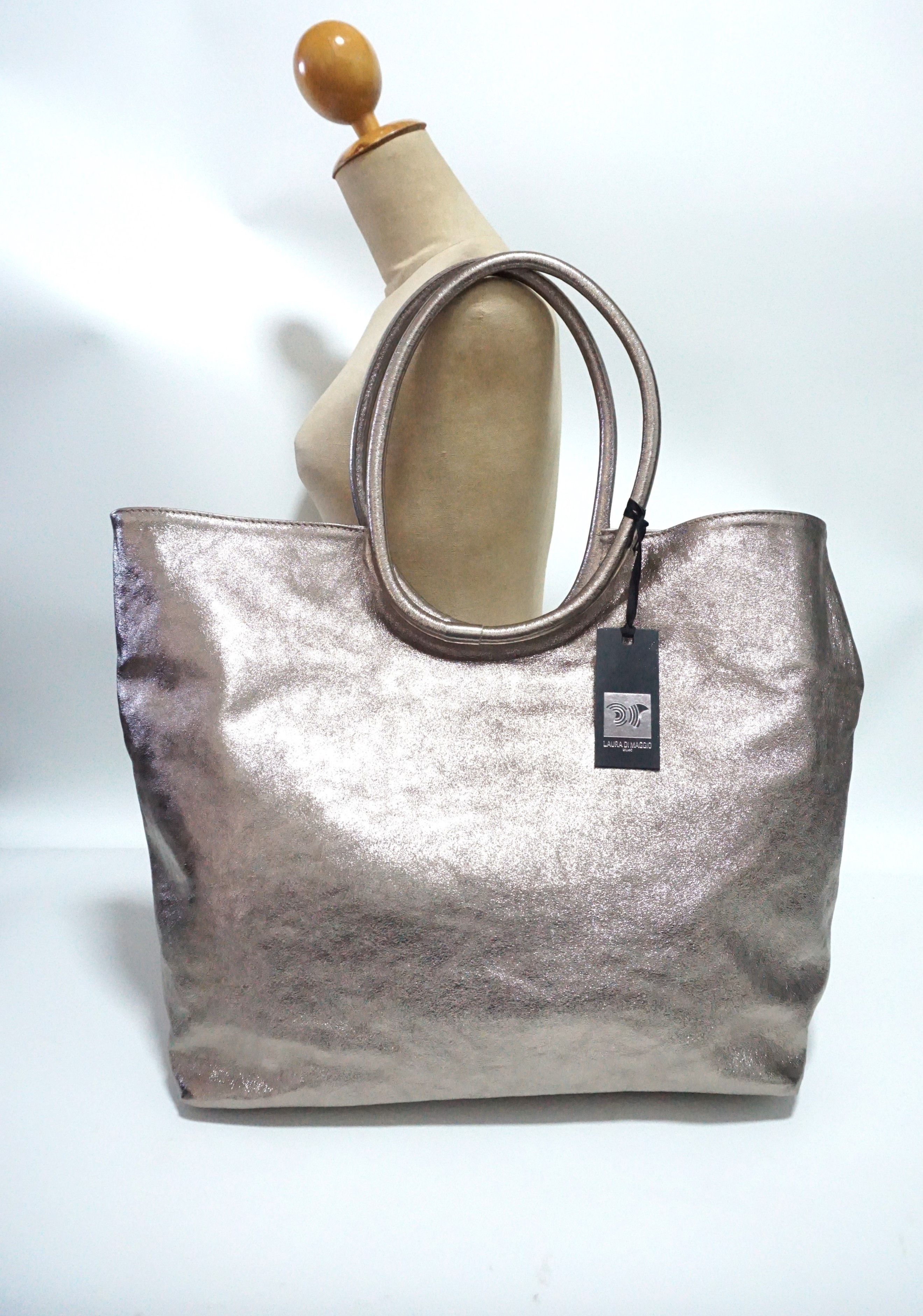 Genuine Leather Laura Di Maggio Tote Bag Made in Italy | Grailed