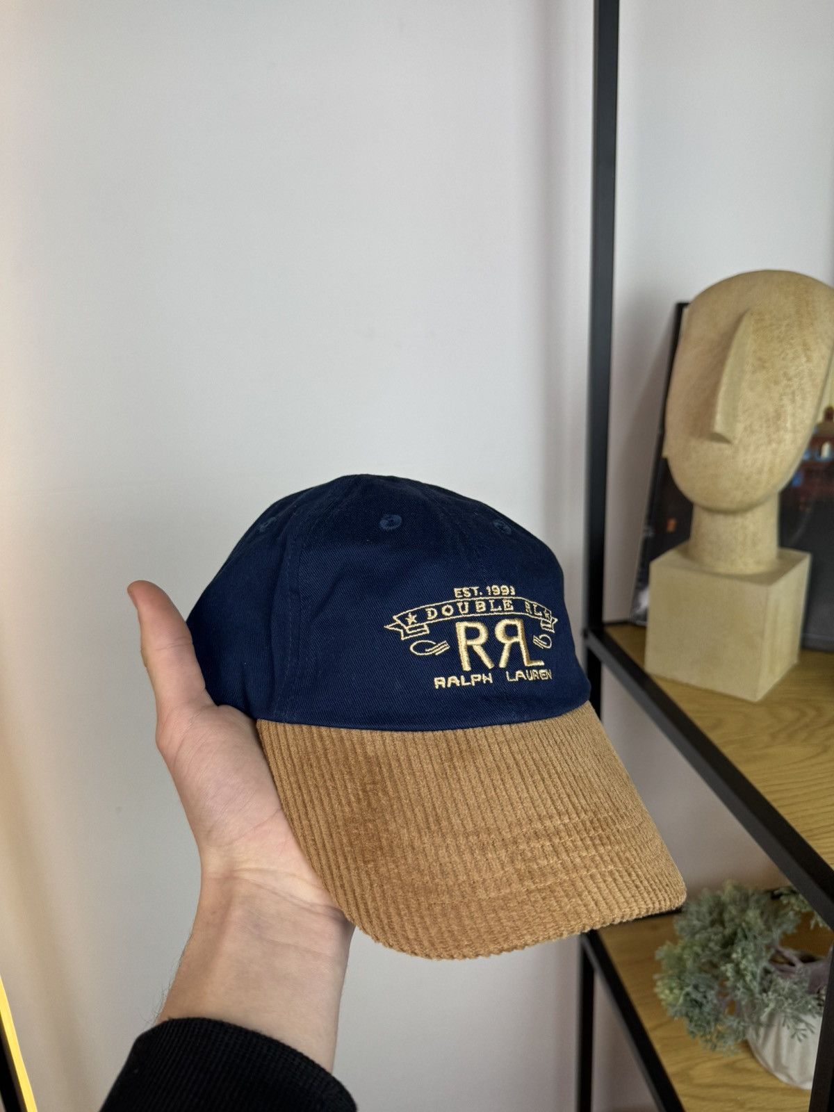 Streetwear × Vintage RRL Ralph Lauren Double R Logo Cap With Leather ...