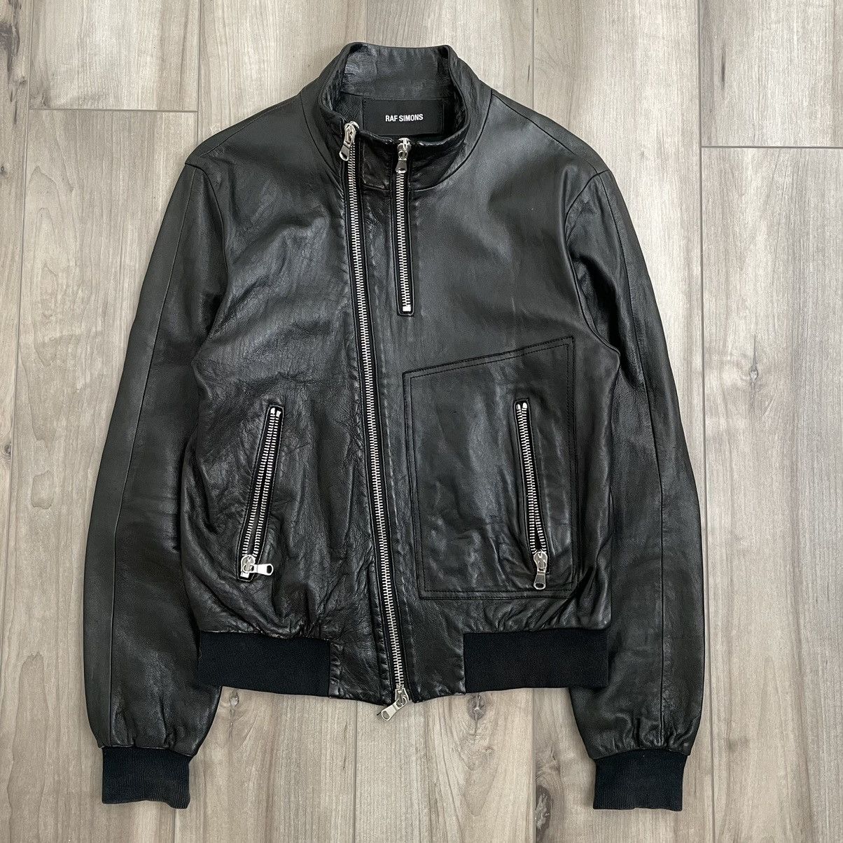 Raf Simons Raf Simons Leather Moto Jacket | Grailed