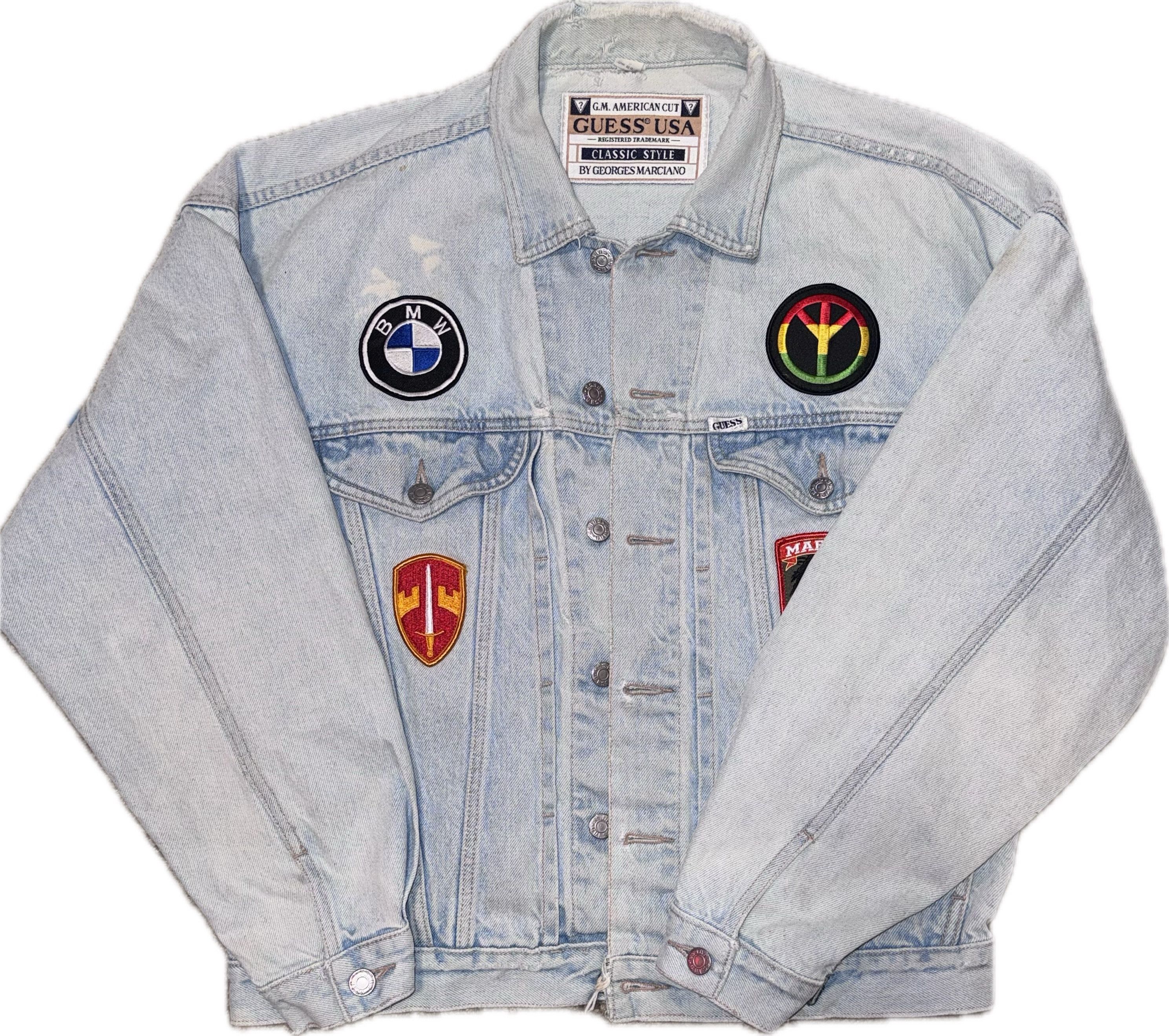 Guess Rare Patchwork GUESS Denim Jacket | Grailed