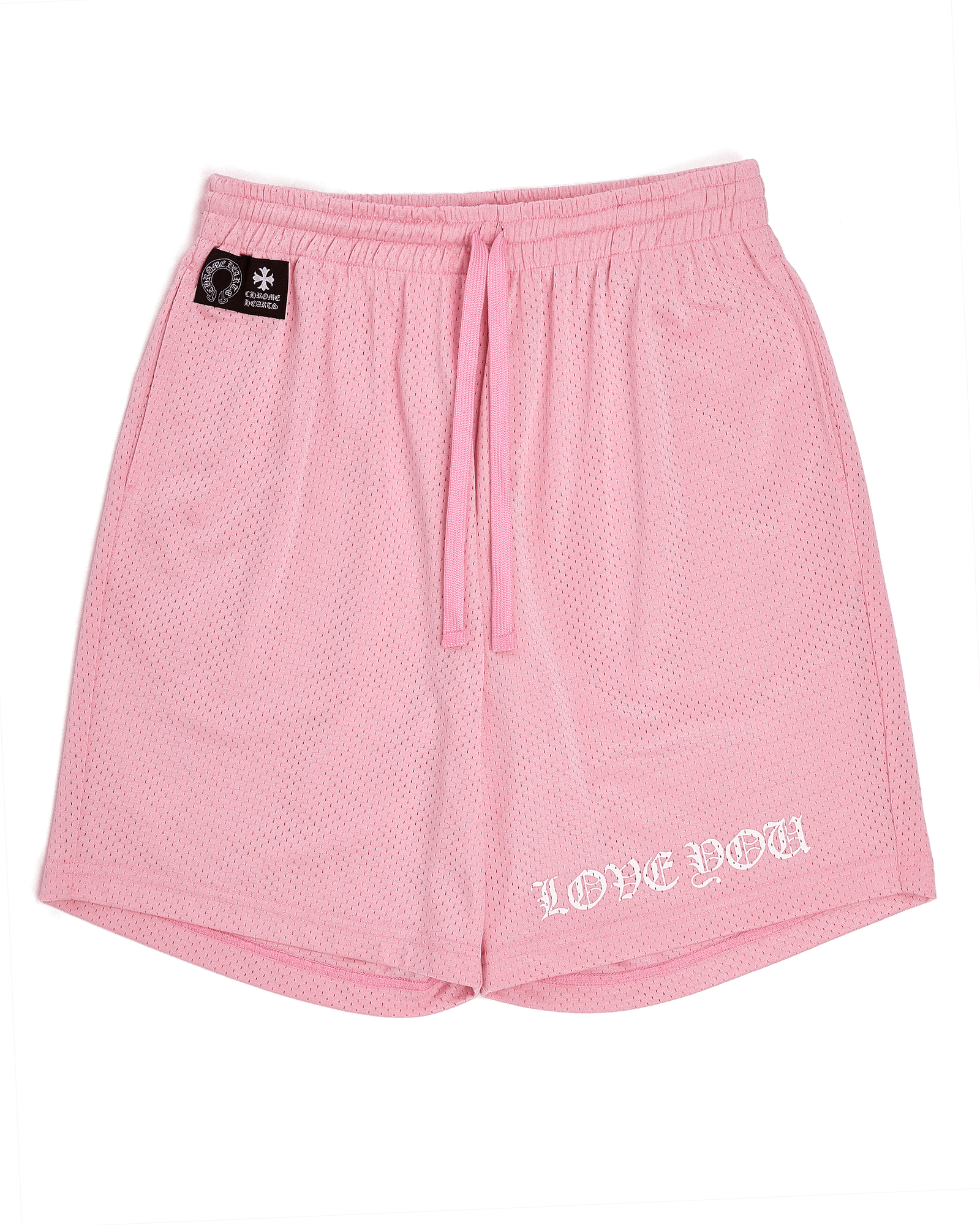 Chrome Hearts Chrome Hearts Love You Mesh Varsity Shorts Pink - Large ...