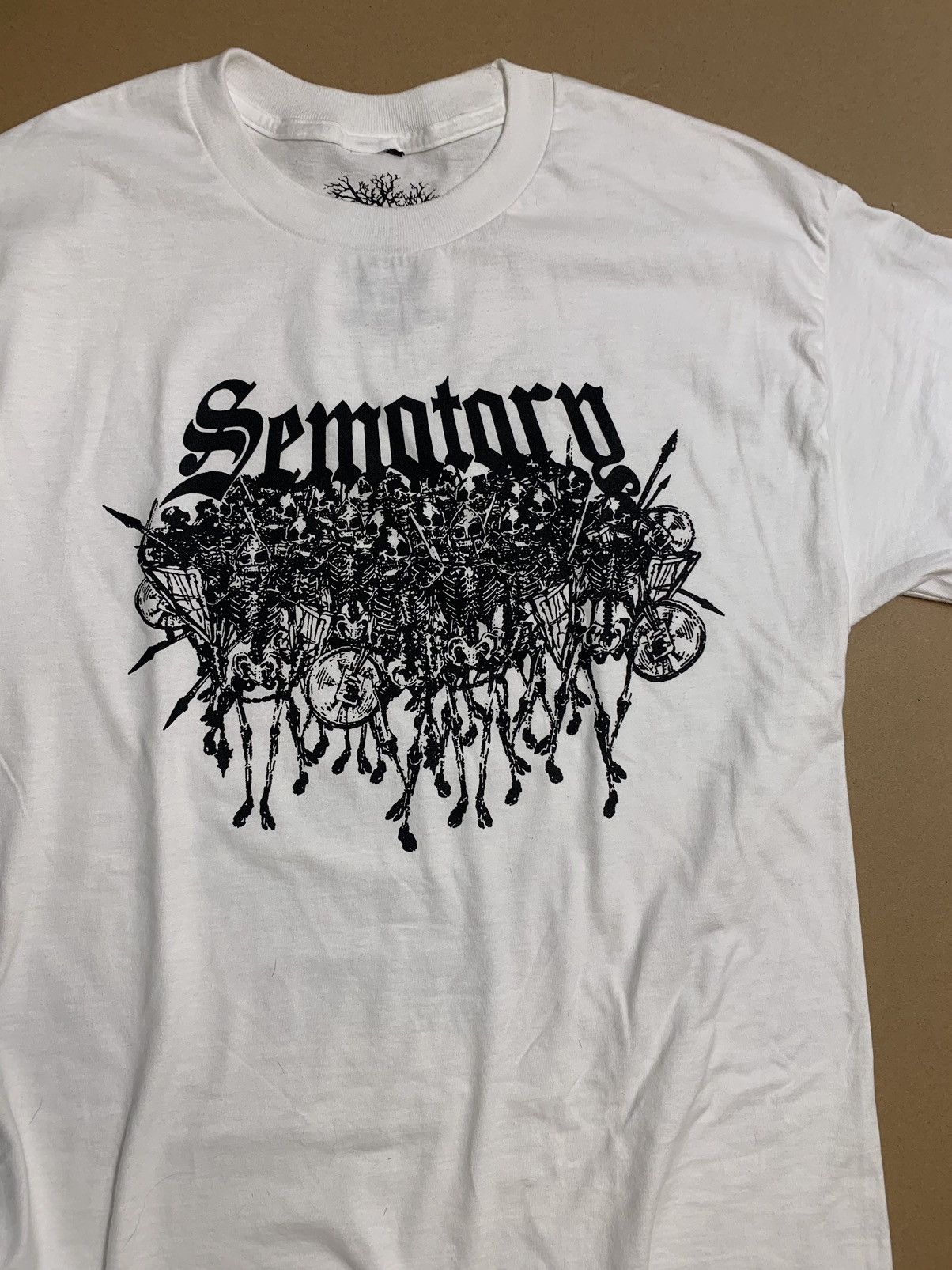Haunted Mound SEMATARY SKELLINGTONS LOGO TEE WHITE | Grailed