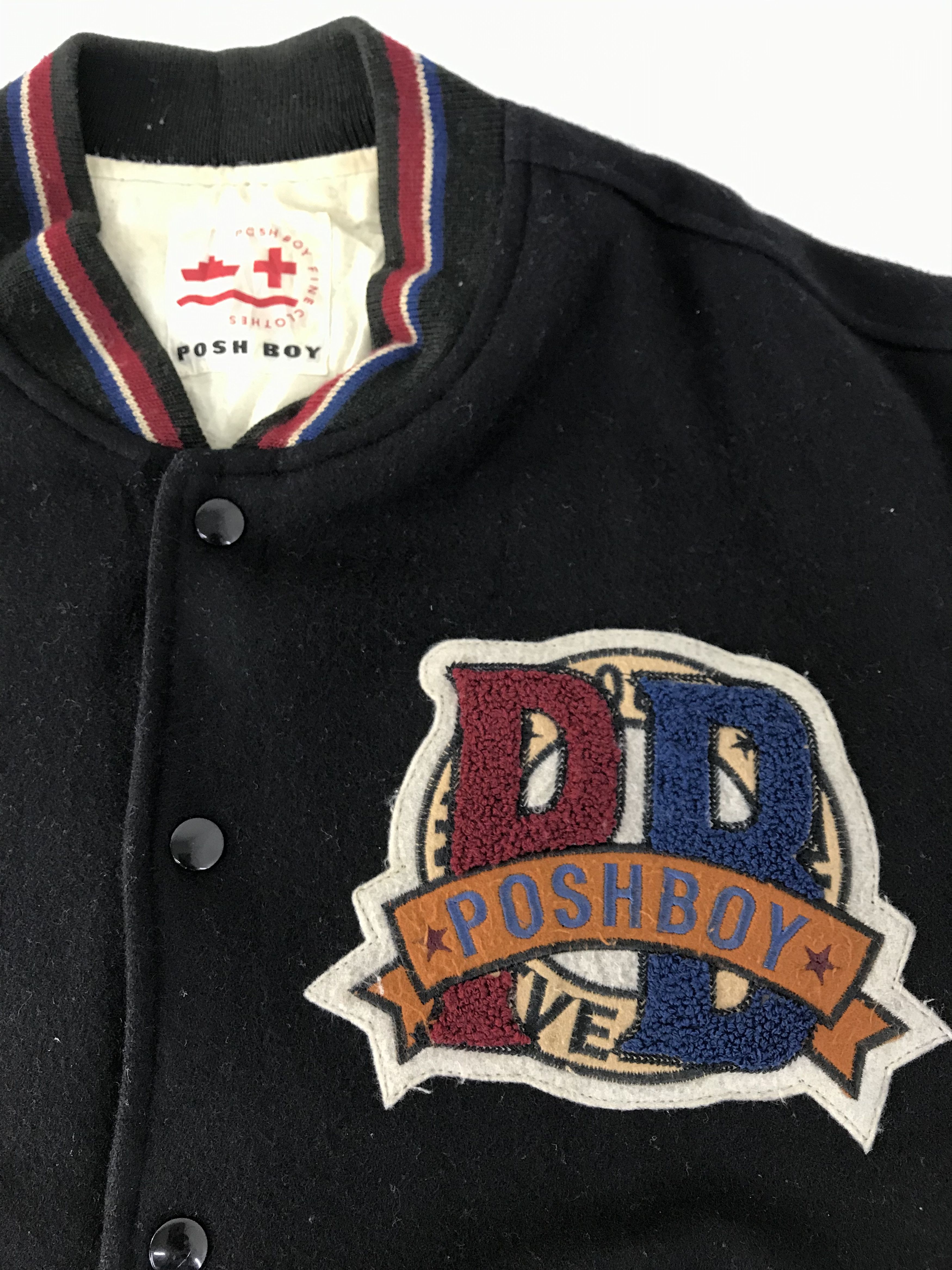 Genuine Leather × Varsity Jacket × Vintage Posh Boy Champs Varsity ...