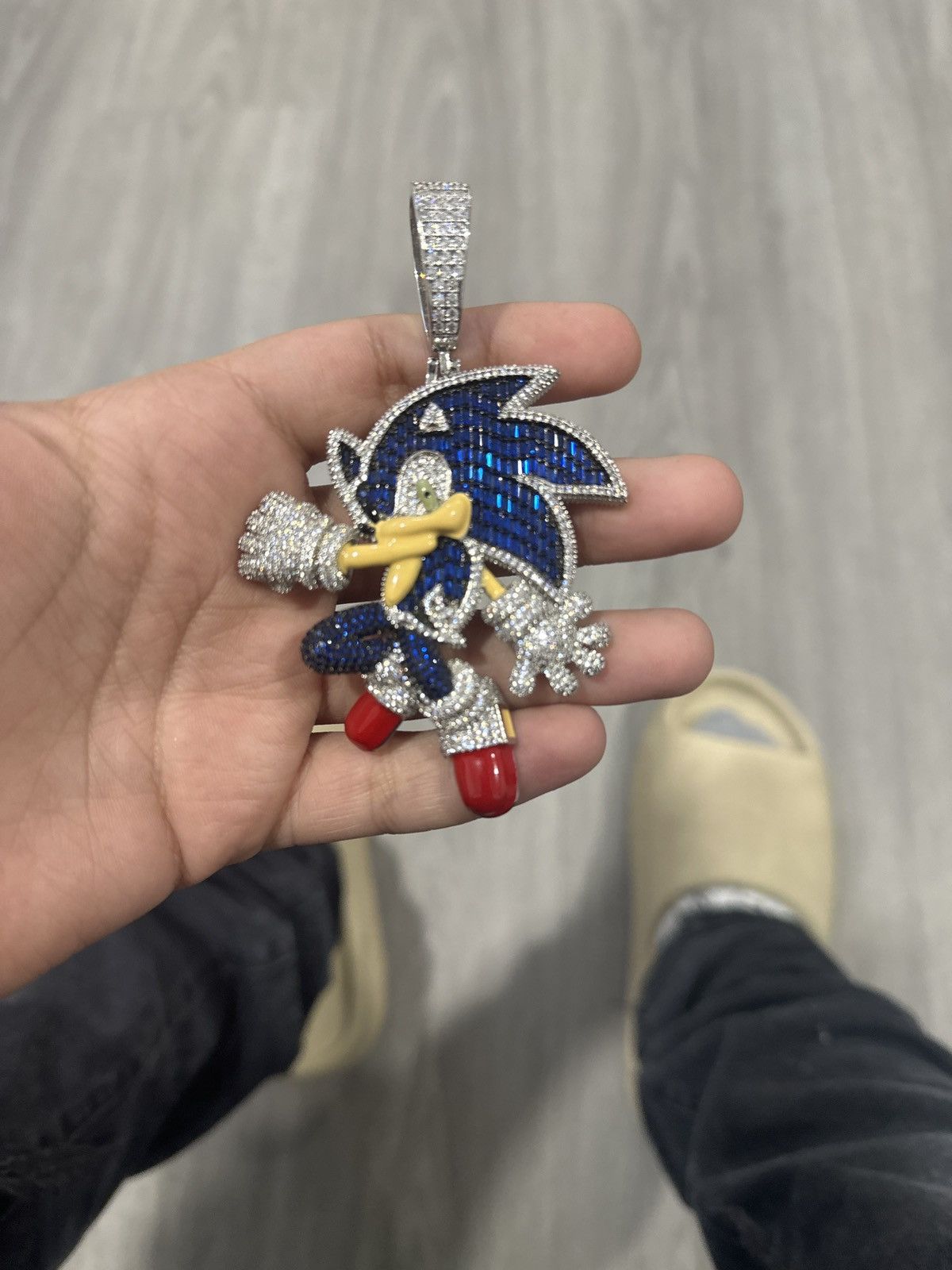 Jewelry iced out sonic pendant big | Grailed