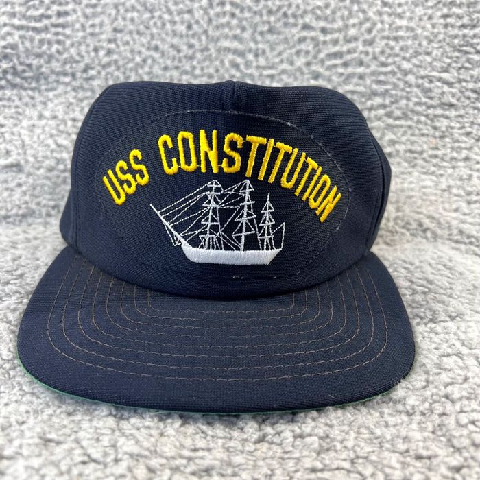 New Era Vintage New Era USS Constitution Hat Blue Snapback Pro Design ...