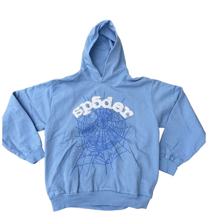 Spider Worldwide Sp5der Web Hoodie ‘Sky Blue’ | Grailed