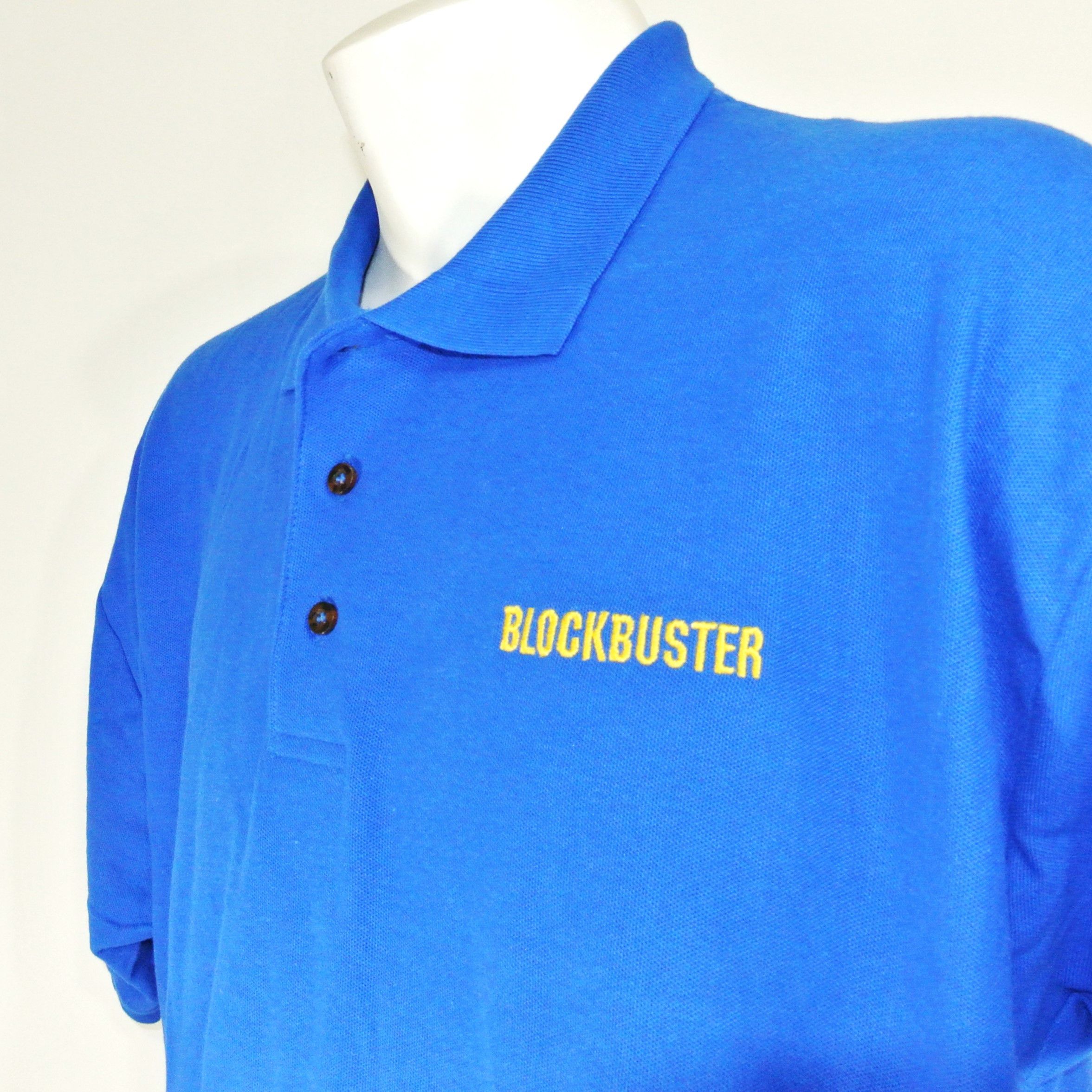 Vintage Blockbuster Video Vintage Employee Uniform Polo Shirt Blue ...