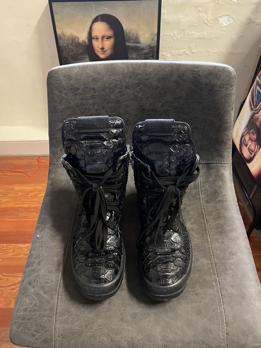 Rick Owens rick owens snake skin geobaskets | Grailed