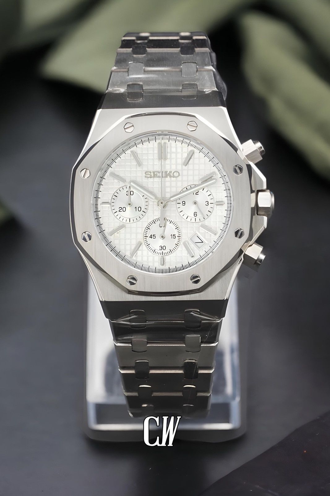 Luxury × Seiko Seiko luxury custom “Royal oak” Chronograph watch | Grailed